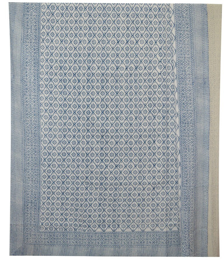 Hand Block Print Kantha Quilt Indian Kantha Bedspread Kantha - Etsy