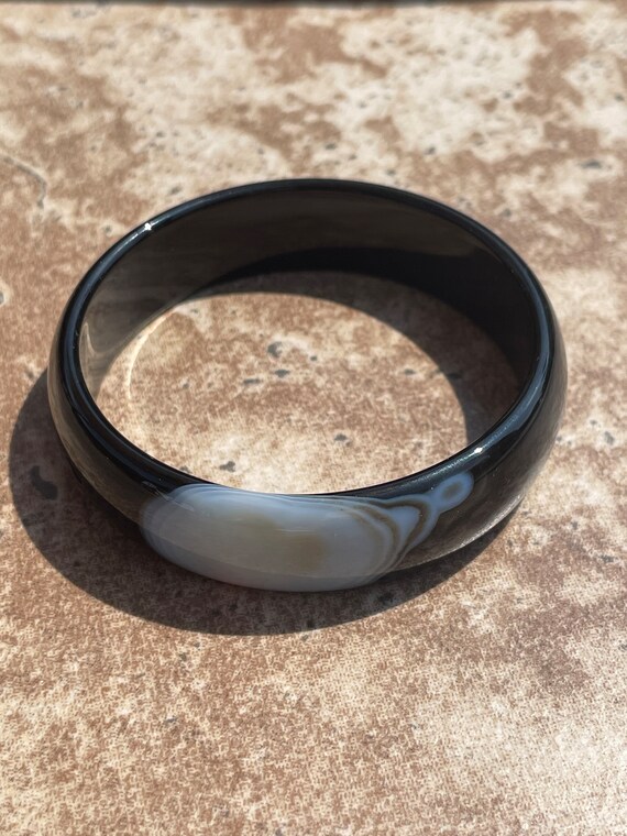 Agate Hololith Bangle Etsy