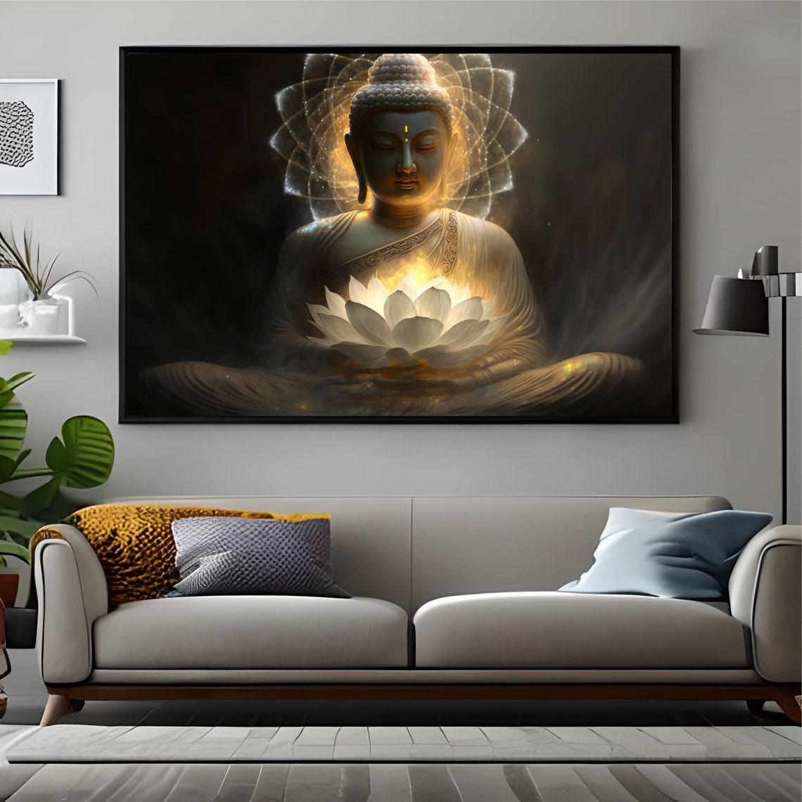 Wall Art Large Buddha Wall Painting for Living Room Decor and Home ...