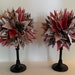 Pair of Origami Crane Topiaries in Black and Red, for Bookshelf Style ...