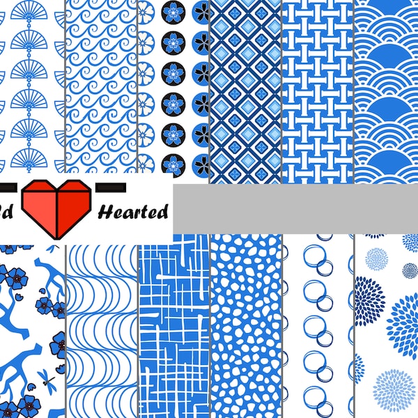 Blue Origami Paper - Etsy