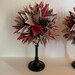 Pair of Origami Crane Topiaries in Black and Red for - Etsy