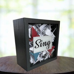 Sing Origami Crane Shadow Box for Gifts for Singers, Gifts for ...
