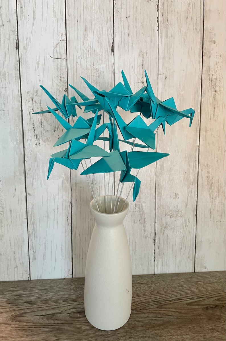 Origami Crane Bouquets in 5 Color Options for Wedding Decorations ...