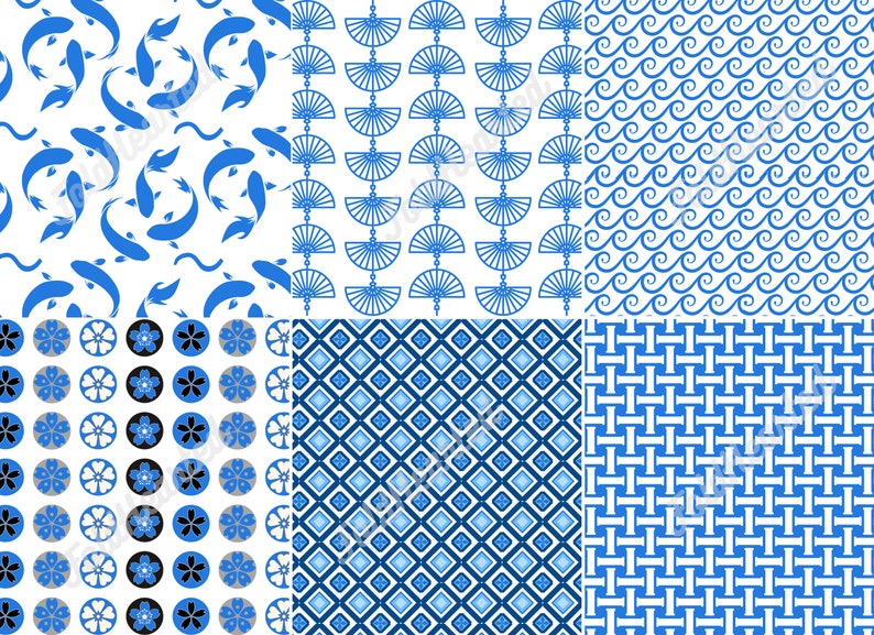 Blue Origami Paper Value Pack, Japanese Inspired, 6 in X 6 In, to ...