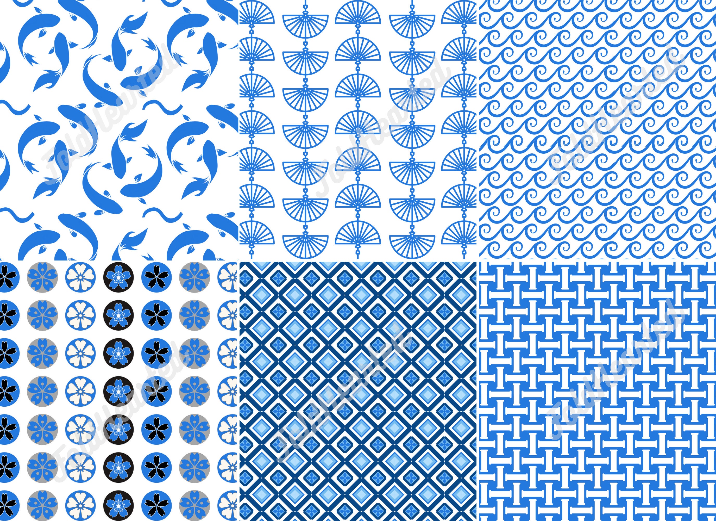 Blue Origami Paper Value Pack, Japanese Inspired, 6 in X 6 In, to ...