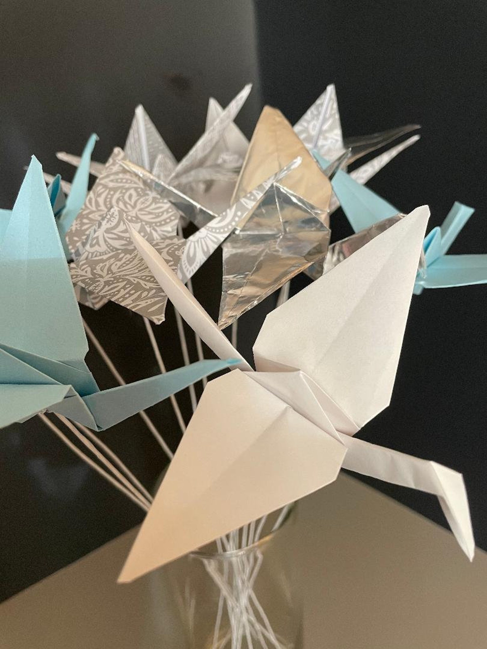 Origami Crane Bouquets in Custom Colors for Wedding Decorations ...
