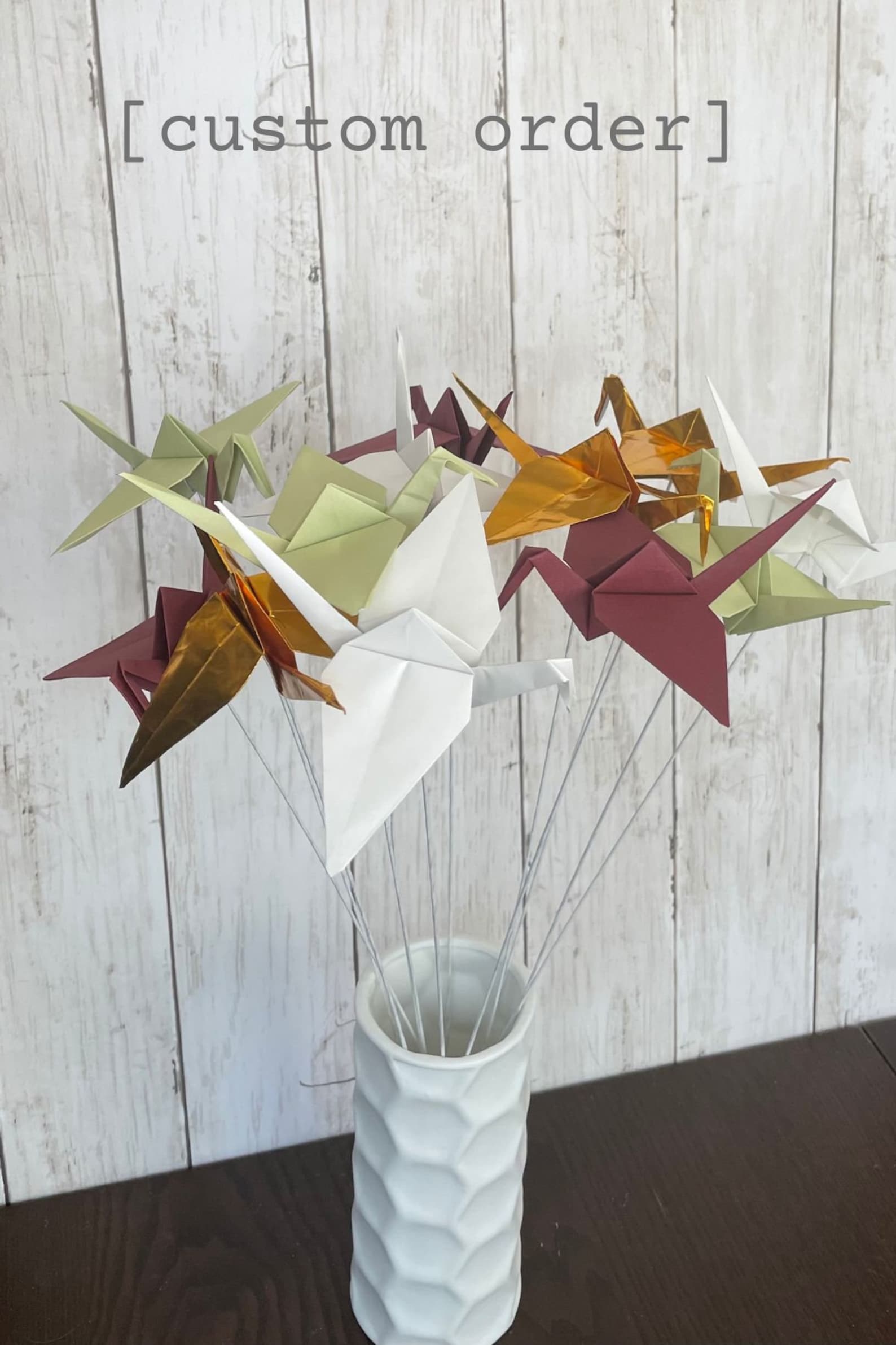 Origami Crane Bouquets in Custom Colors for Wedding Decorations ...