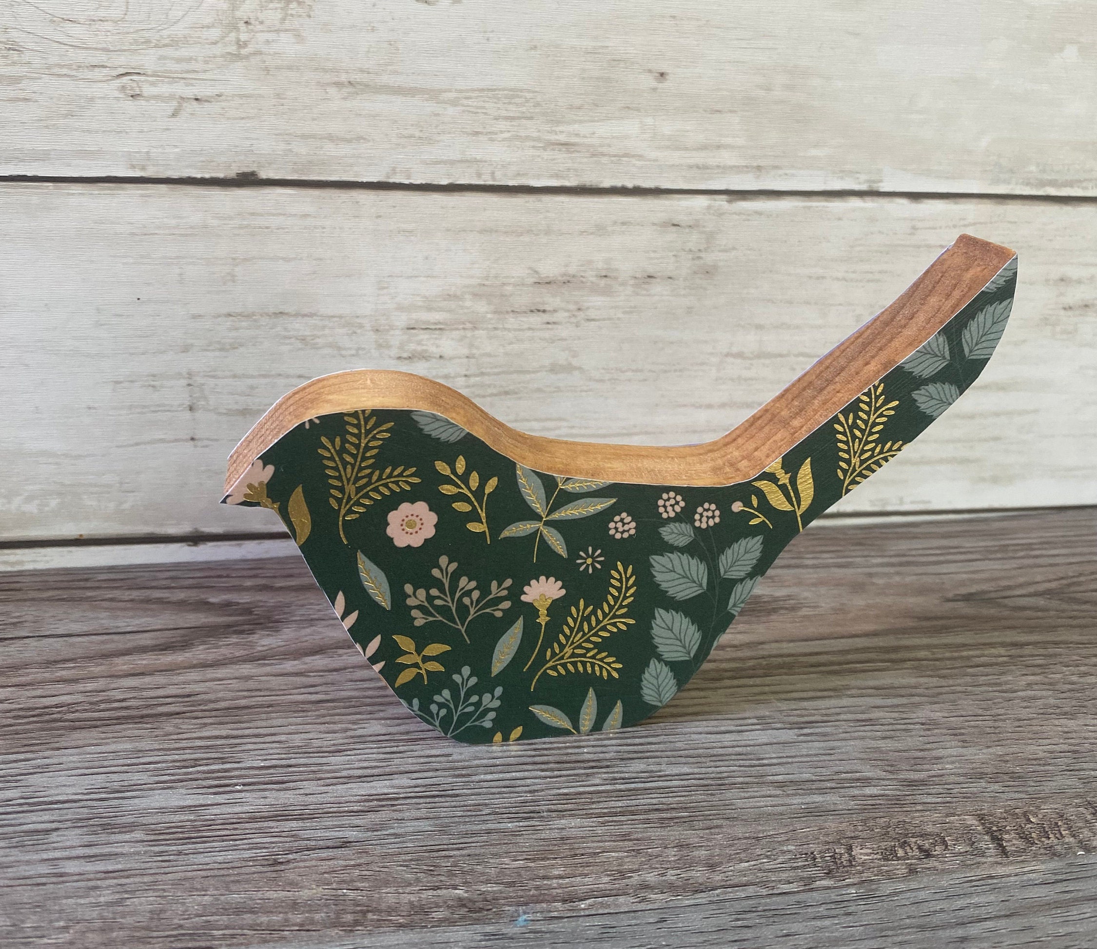 Wooden Bird Shelf Sitters for Pretty Home Decor Terracotta and Teal ...