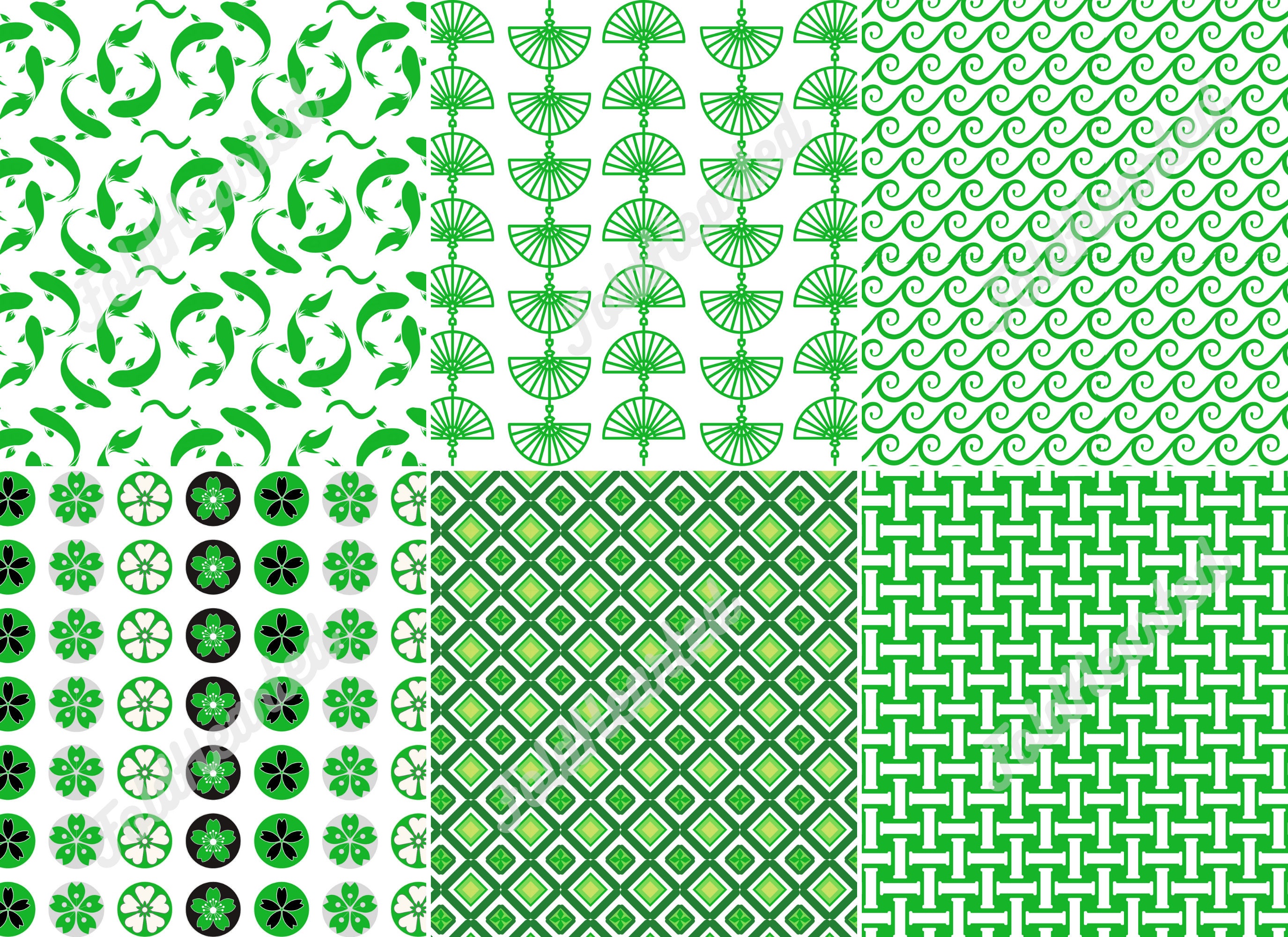 Green Origami Paper Value Pack Japanese Inspired to DOWNLOAD and PRINT ...