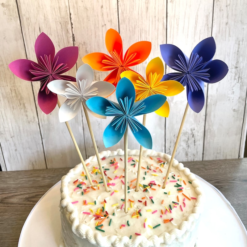 Flower Cake Topper - Etsy