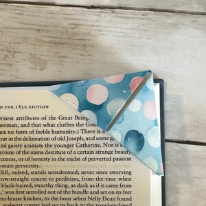 Five-pack of Origami Corner Bookmarks in Colorful Polka Dot Patterns ...