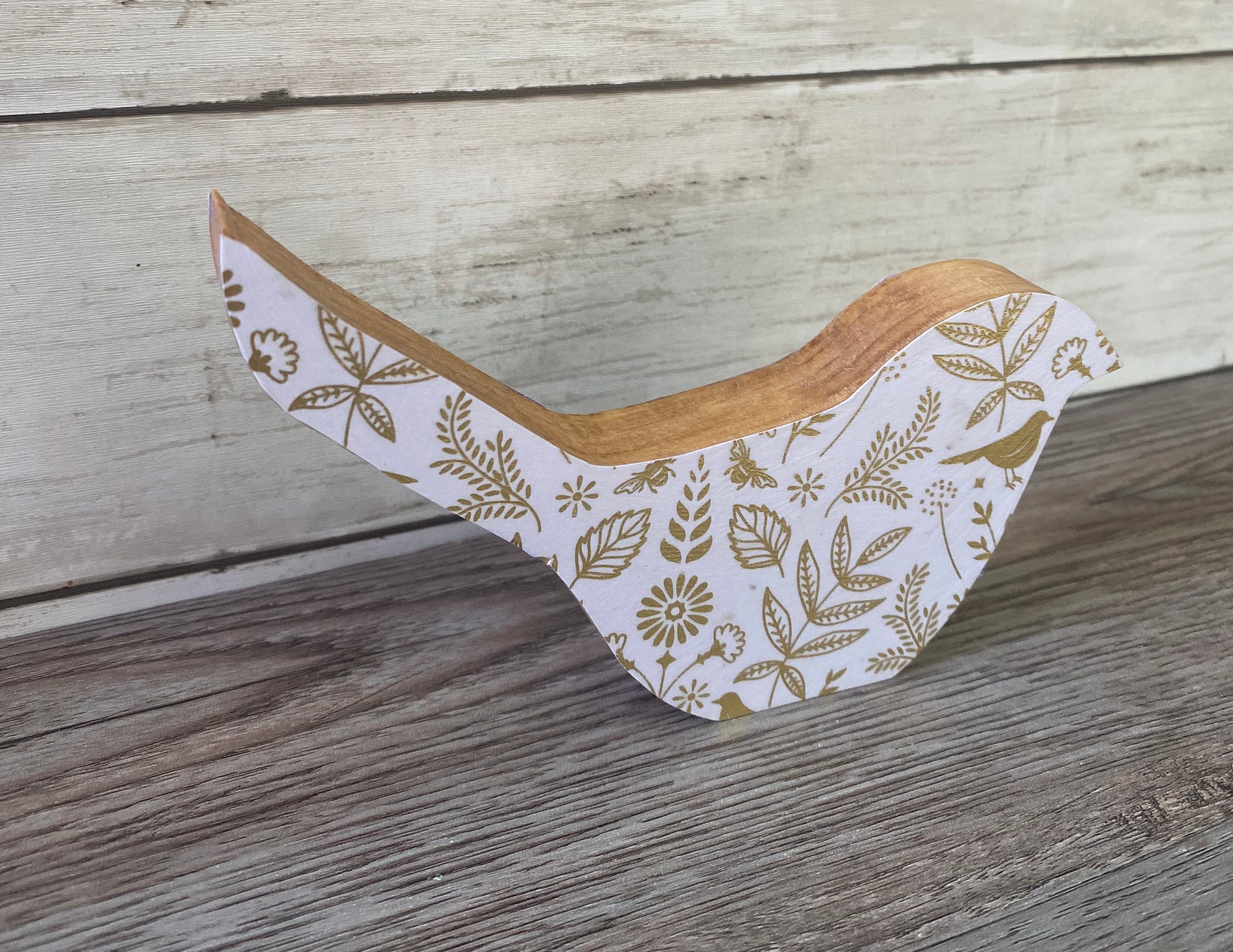 Wooden Bird Shelf Sitters for Pretty Home Decor Terracotta and Teal ...