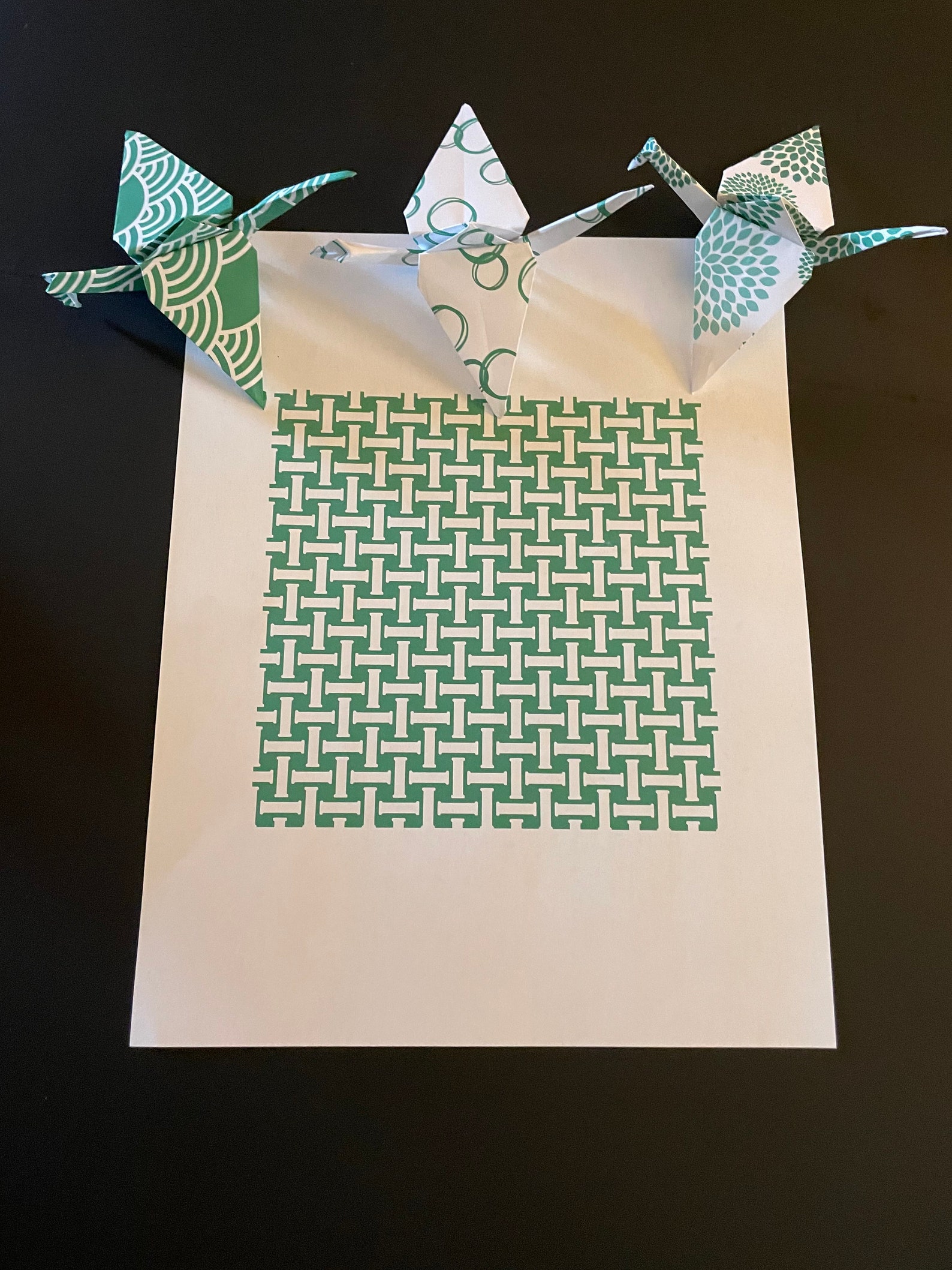 Green Origami Paper Value Pack, Japanese Inspired Patterns, 6 in X 6 In ...