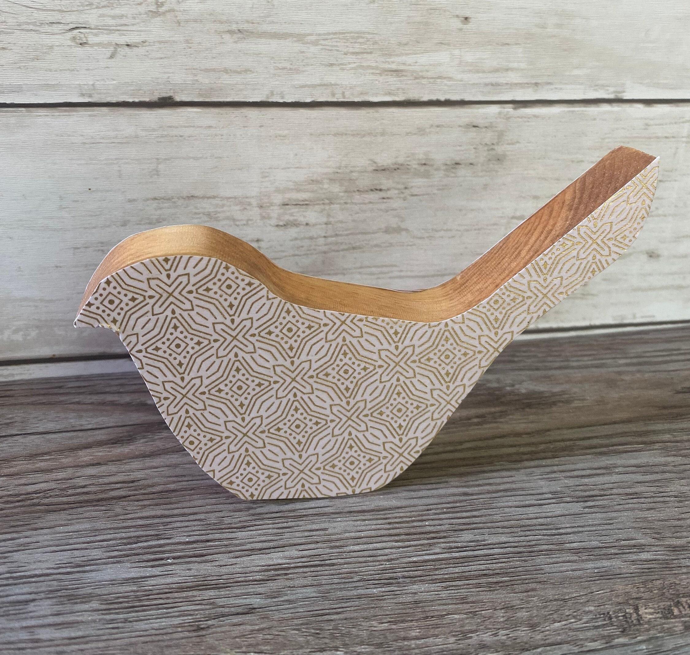 Wooden Bird Shelf Sitters for Pretty Home Decor Terracotta and Teal ...