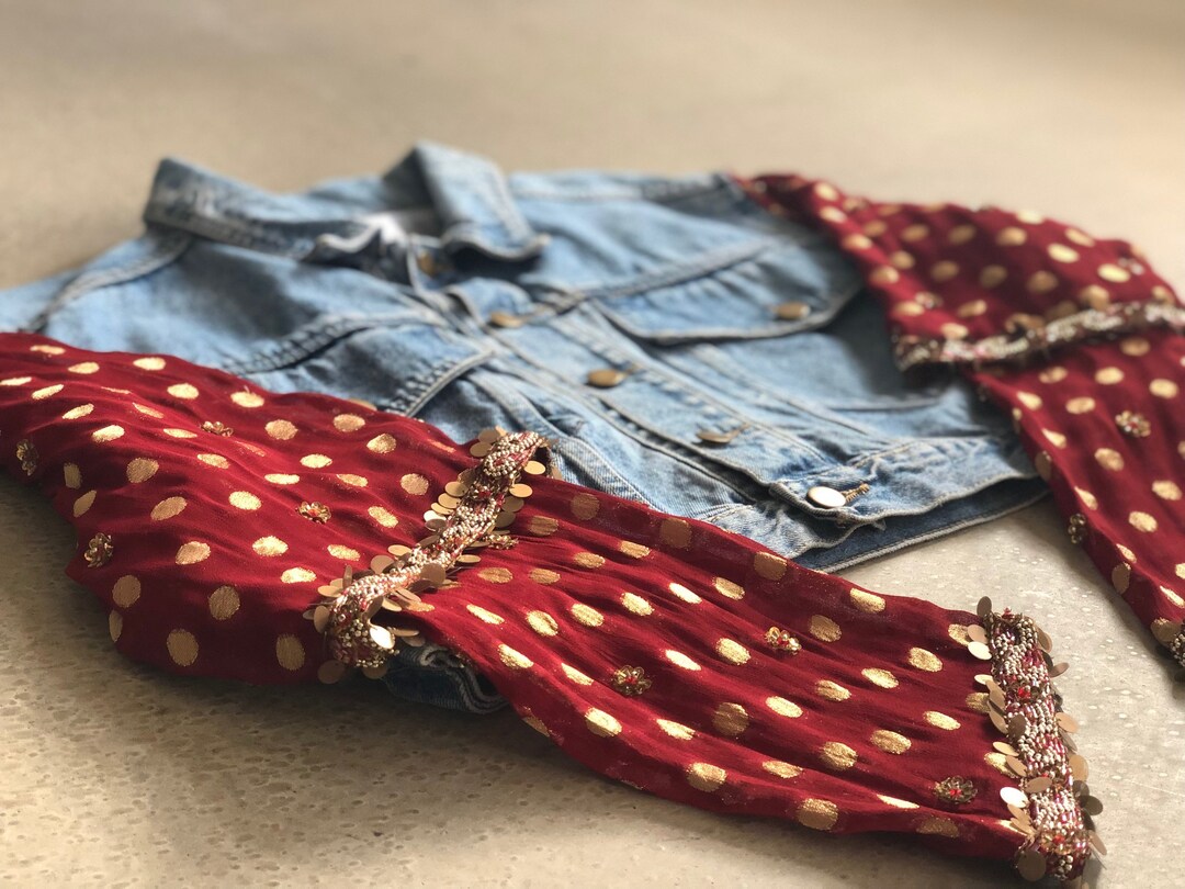 Reworked Sustainable Embellished Decorative Denim Jacket - Etsy