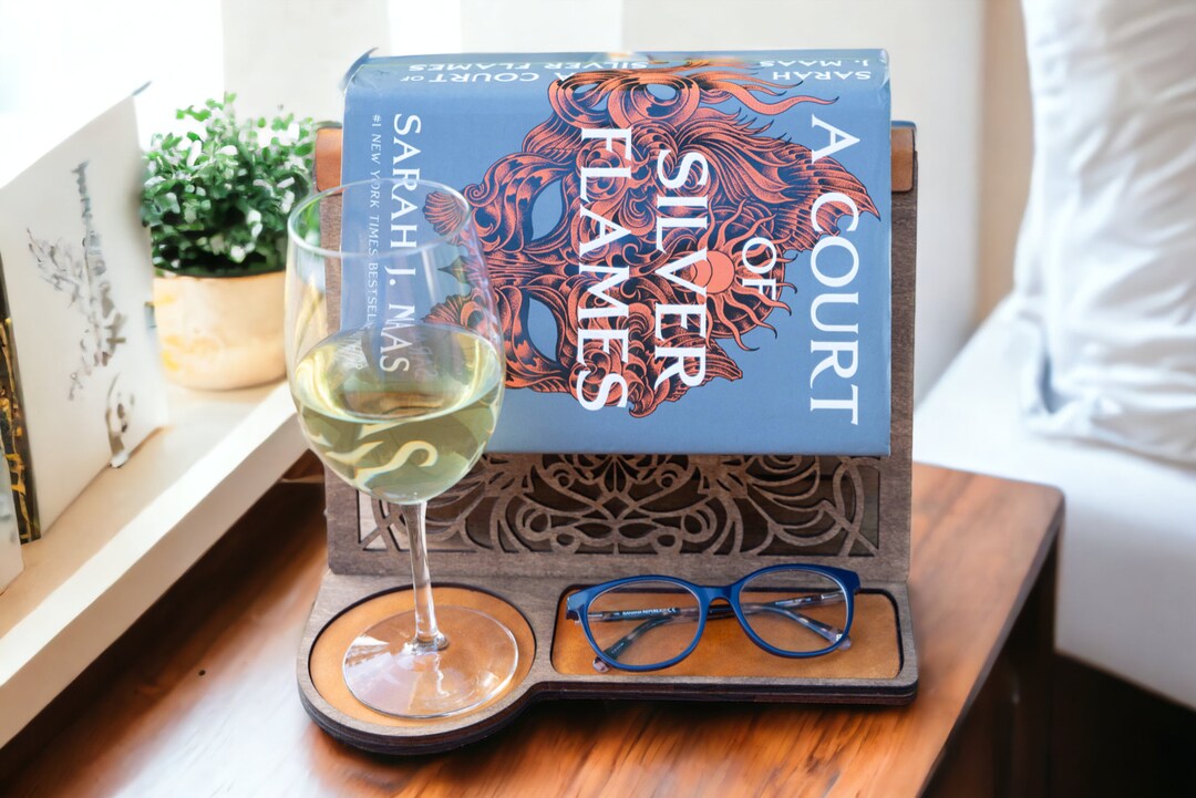 Wood Book Valet, Bedside Book Organizer, Personalized Reading Caddy ...