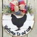 Chicken Door Hanger, Welcome Door Hanger, Chicken Lover Gift, Shiplap ...