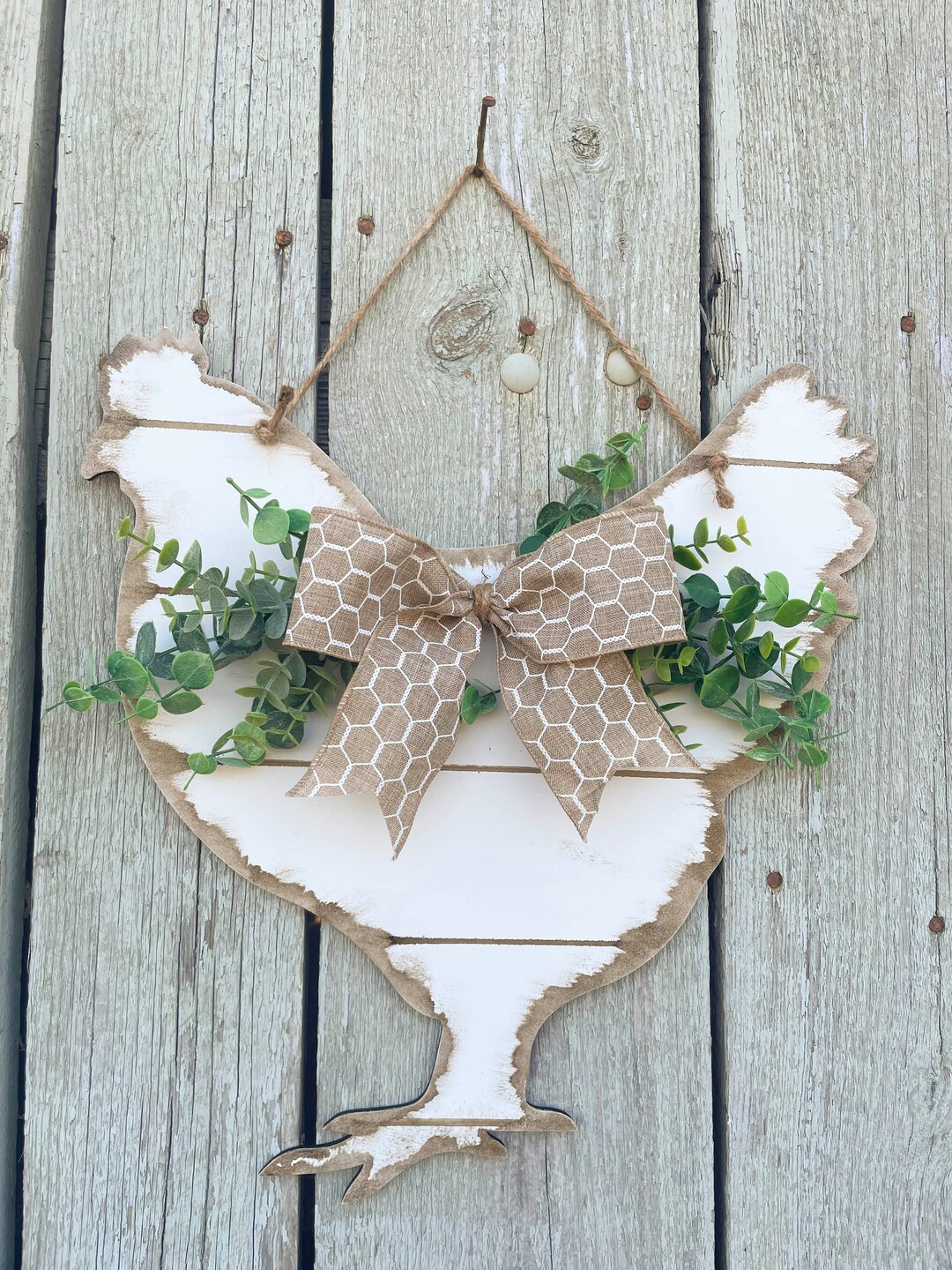 Chicken Door Hanger, Welcome Door Hanger, Chicken Lover Gift, Shiplap ...