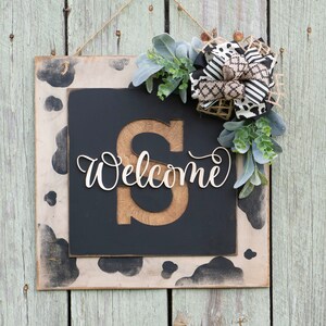 Cow Print Welcome Sign - Etsy