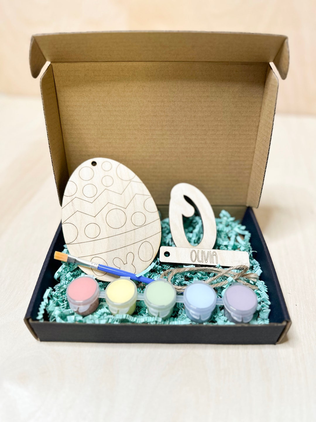 Easter DIY Paint Kit, Easter Basket Name Tag,personalized Easter Egg ...