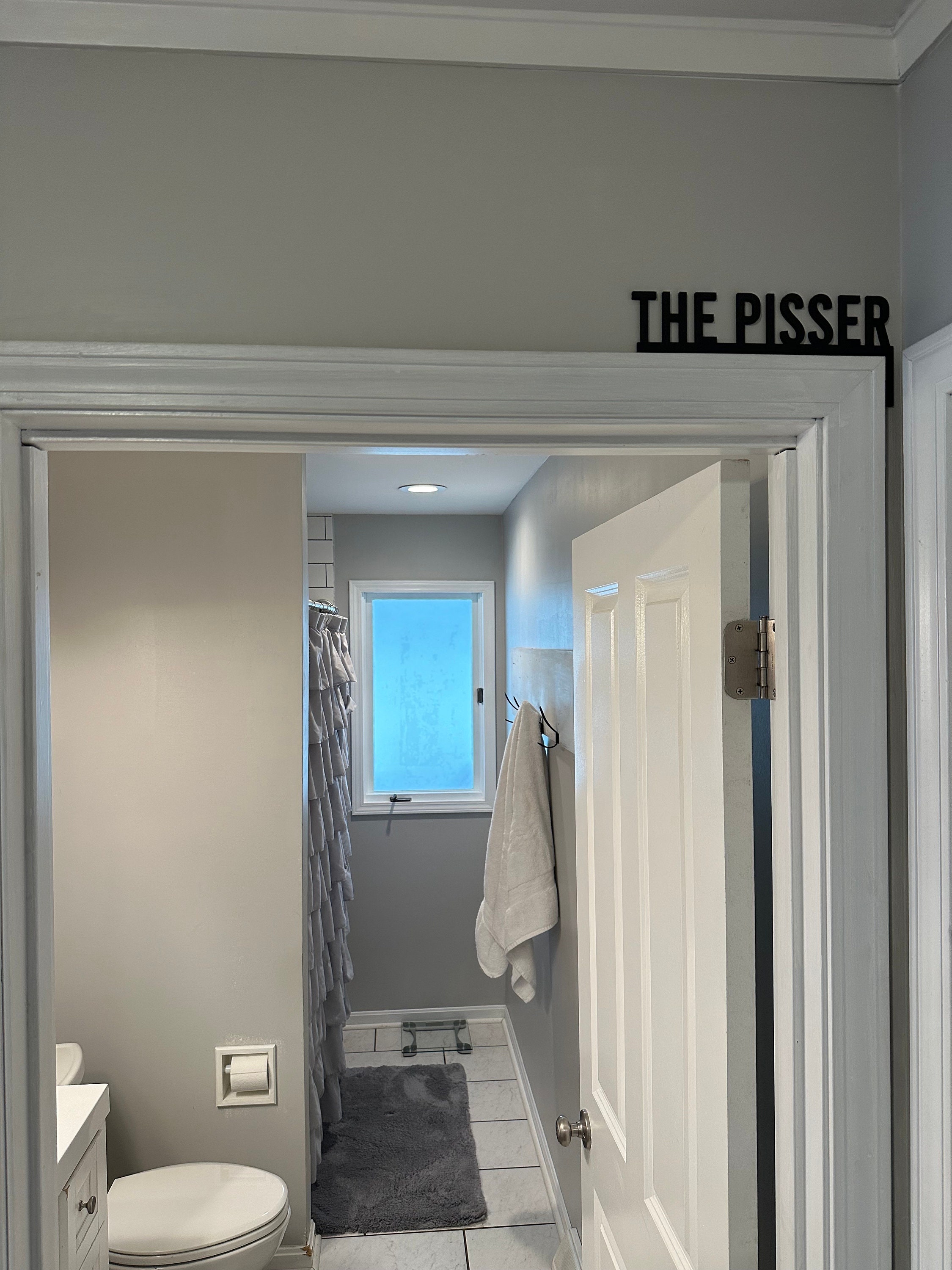 Over the Door Bathroom Signs - Etsy