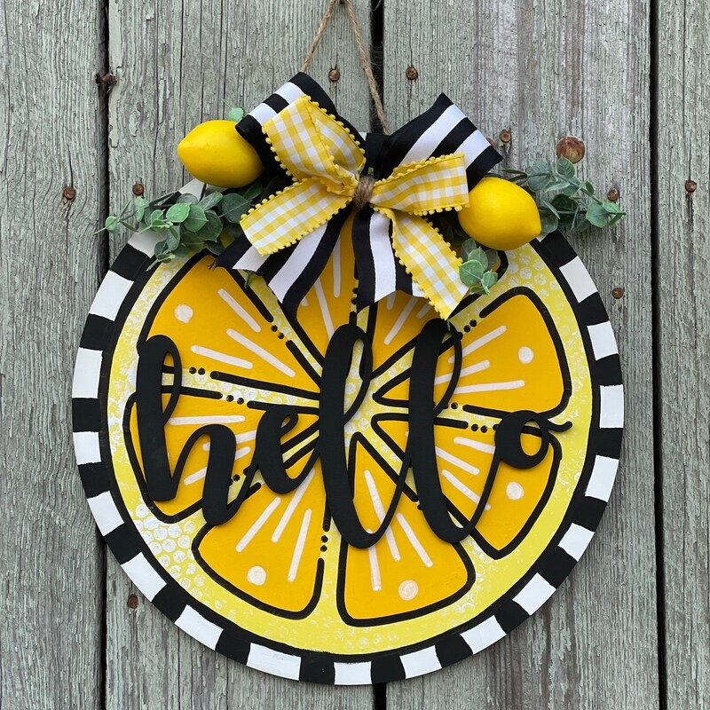 Lemon Door Hanger - Etsy