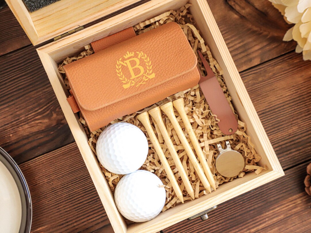 Personalized Wooden Golf Gift Box, Golf Gifts for Men, Groomsmen Gifts ...