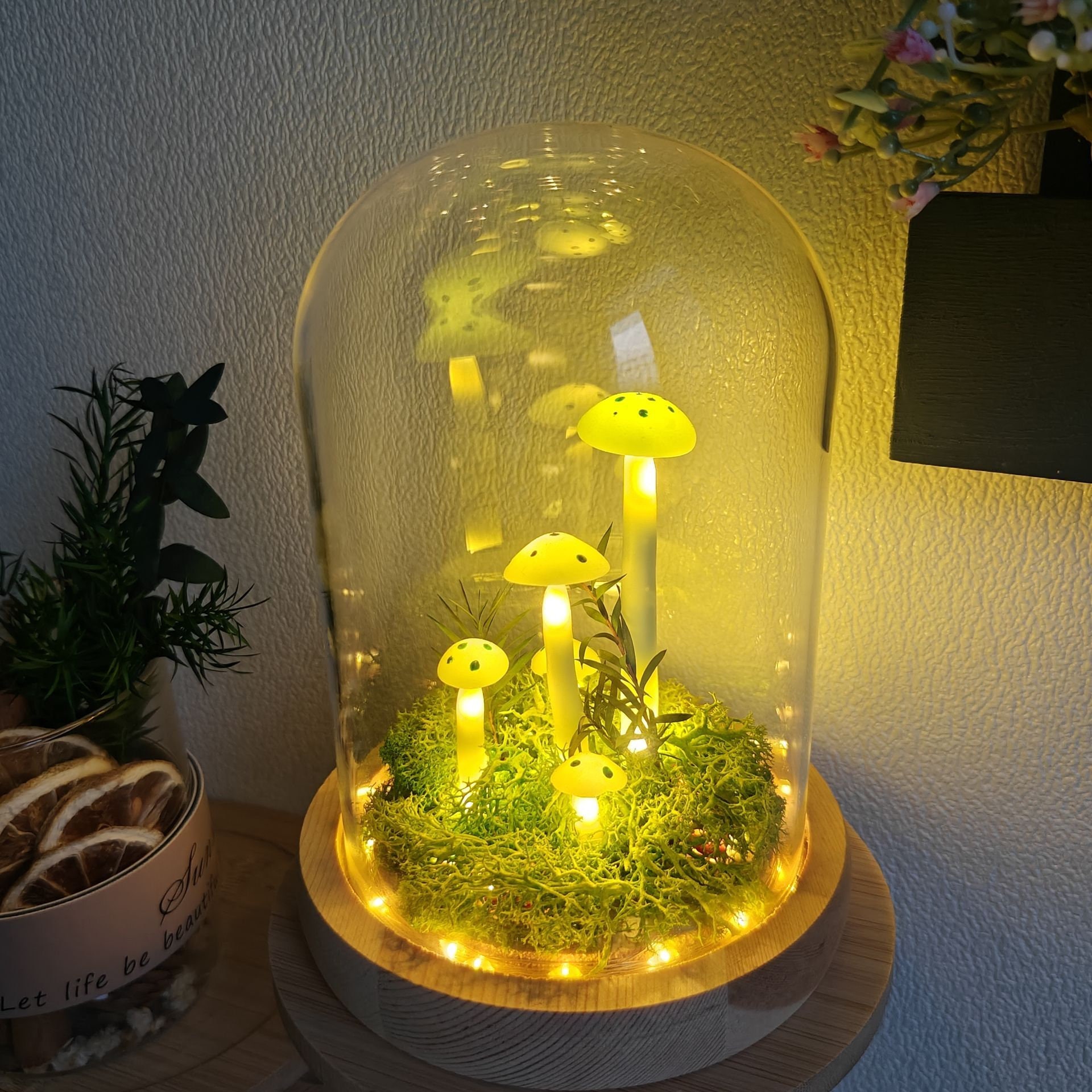 Handmade Glowing Mushroom Lights Fairy Glow Home Decor Fungus Lights ...