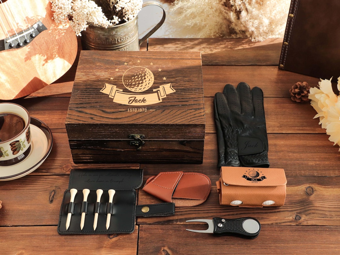 Personalized Wooden Golf Gift Box, Golf Gifts for Men, Groomsmen Gifts ...