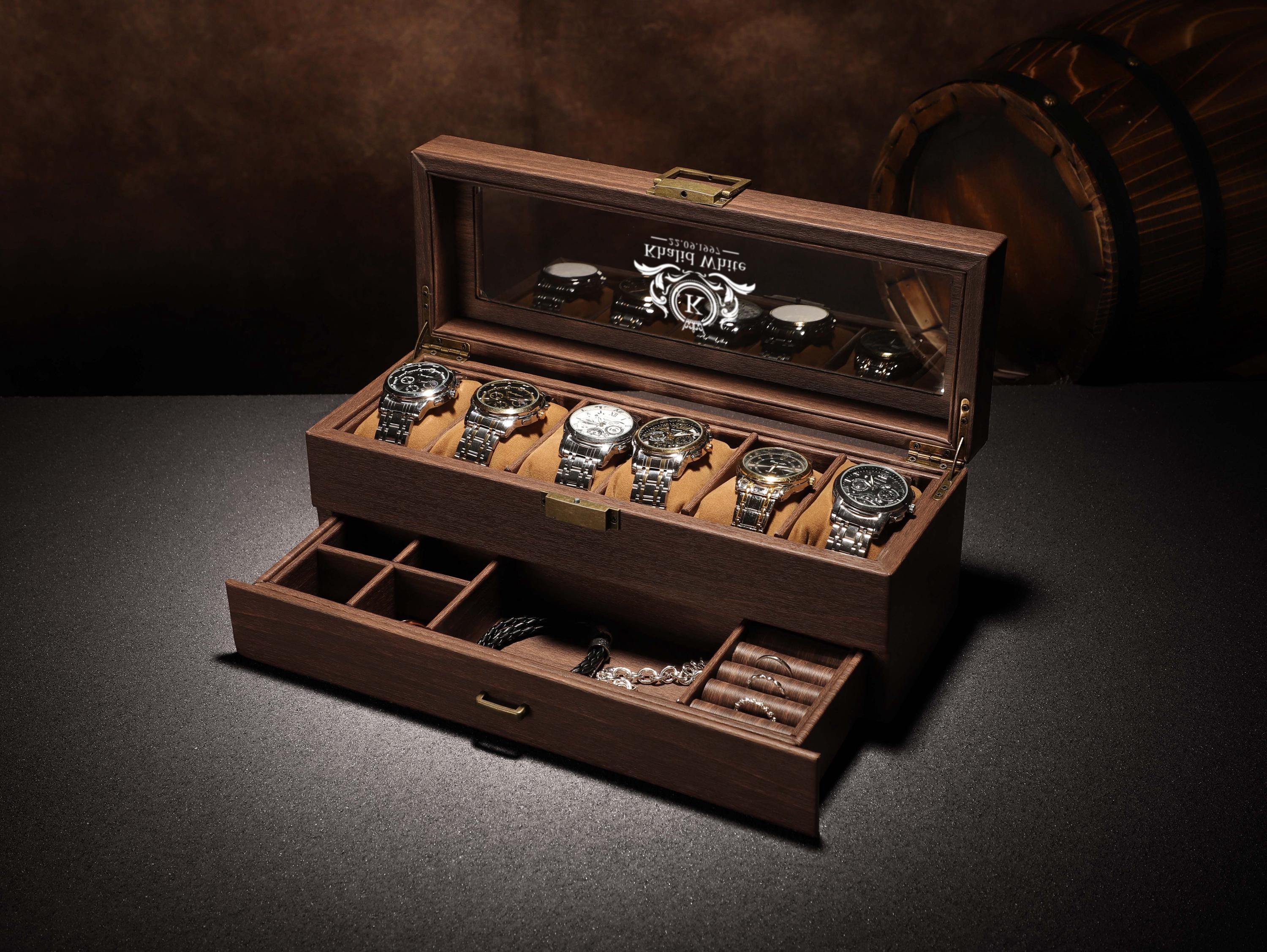 Personalized Watch Storage, Groomsmen Gifts, Engraved Watch Box for Men ...