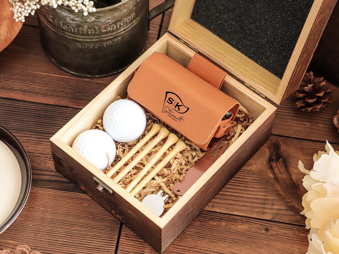 Personalized Wooden Golf Gift Box, Golf Gifts for Men, Groomsmen Gifts ...