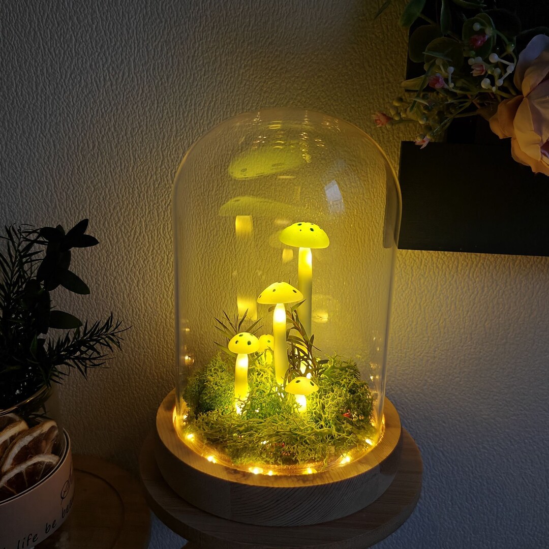Handmade Glowing Mushroom Lights Fairy Glow Home Decor Fungus Lights ...