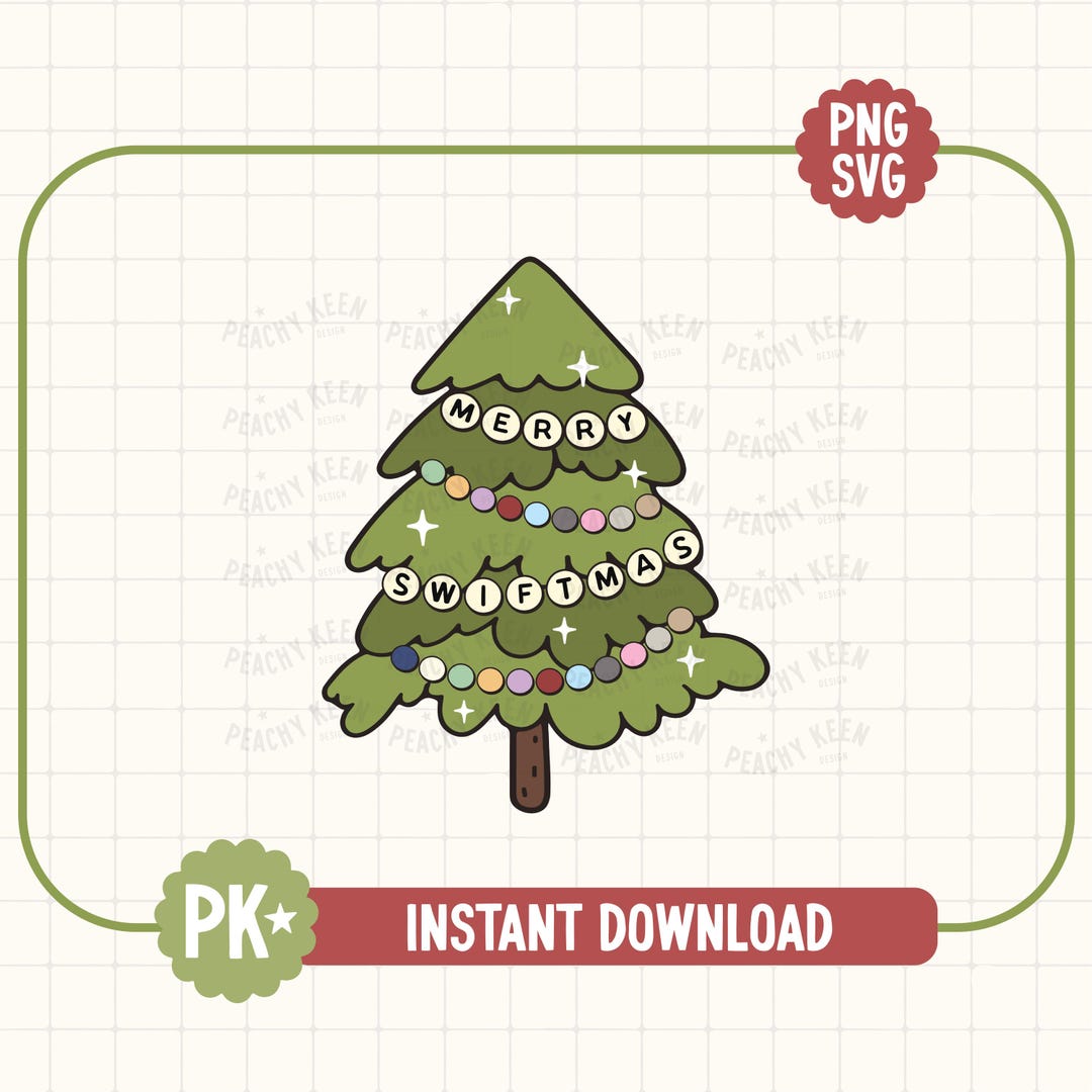 Merry Swiftmas Tree SVG PNG / Trendy File for Creators / Christmas Tree ...