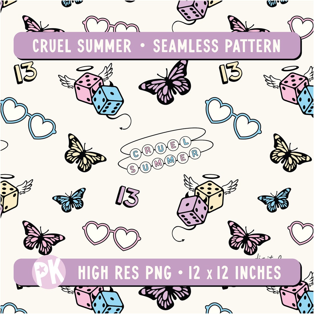 Cruel Summer Seamless Pattern PNG / File for Creators / Sublimation ...
