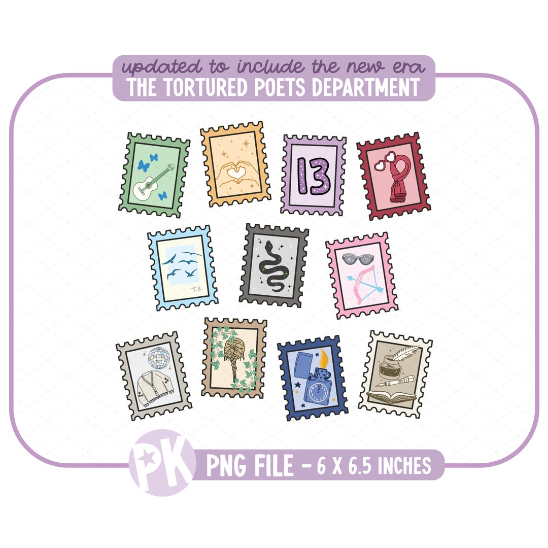 Taylor Eras as Stamps PNG / Trendy File for Creators / Sublimation ...