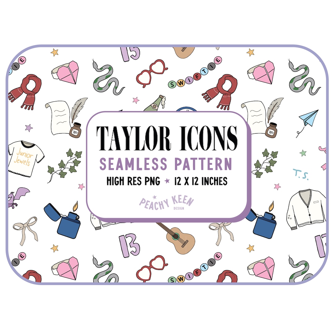 Pop Star Icons Seamless Pattern PNG / File for Creators / Sublimation ...