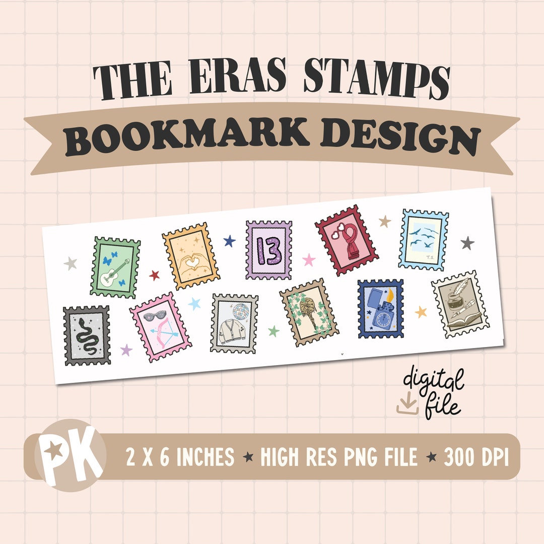 Pop Star Stamps Bookmark Design / PNG File / File for Creators ...