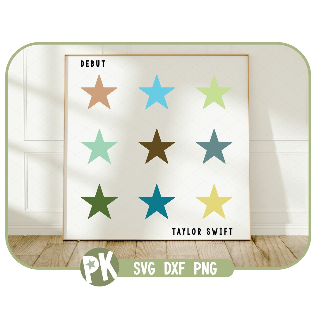 Debut Taylor Swift Color Palette SVG DXF PNG / Trendy files for ...