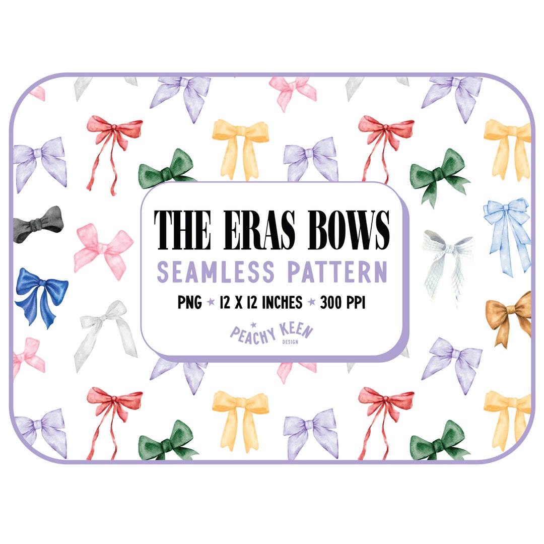 Pop Star Bows Seamless Pattern PNG / File for Creators / Sublimation ...