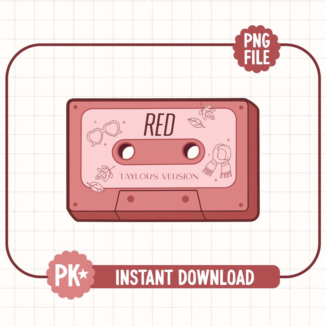 Red Album Cassette Tape PNG / Trendy File for Creators / Sublimation ...