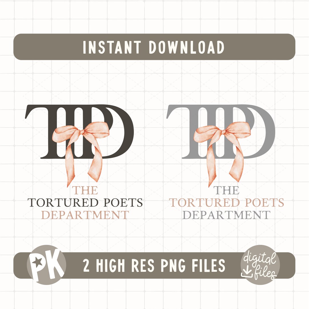 The Tortured Poets Dept. Pink Bow PNG / File for Creators / Sublimation ...