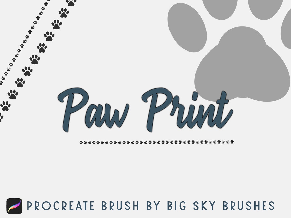 Paw Print Procreate Brush | Digital Drawing Brush, Stamp, Hand Lettering, Calligraphy - Etsy