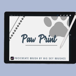 Paw Print Procreate Brush | Digital Drawing Brush, Stamp, Hand Lettering, Calligraphy - Etsy