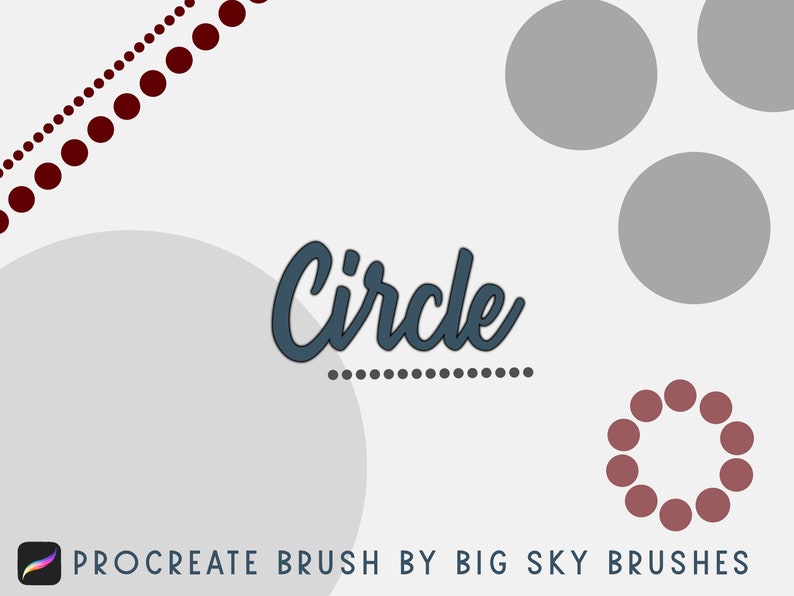 Circle & Circle Outline Procreate Brushes | Digital Drawing Brush ...
