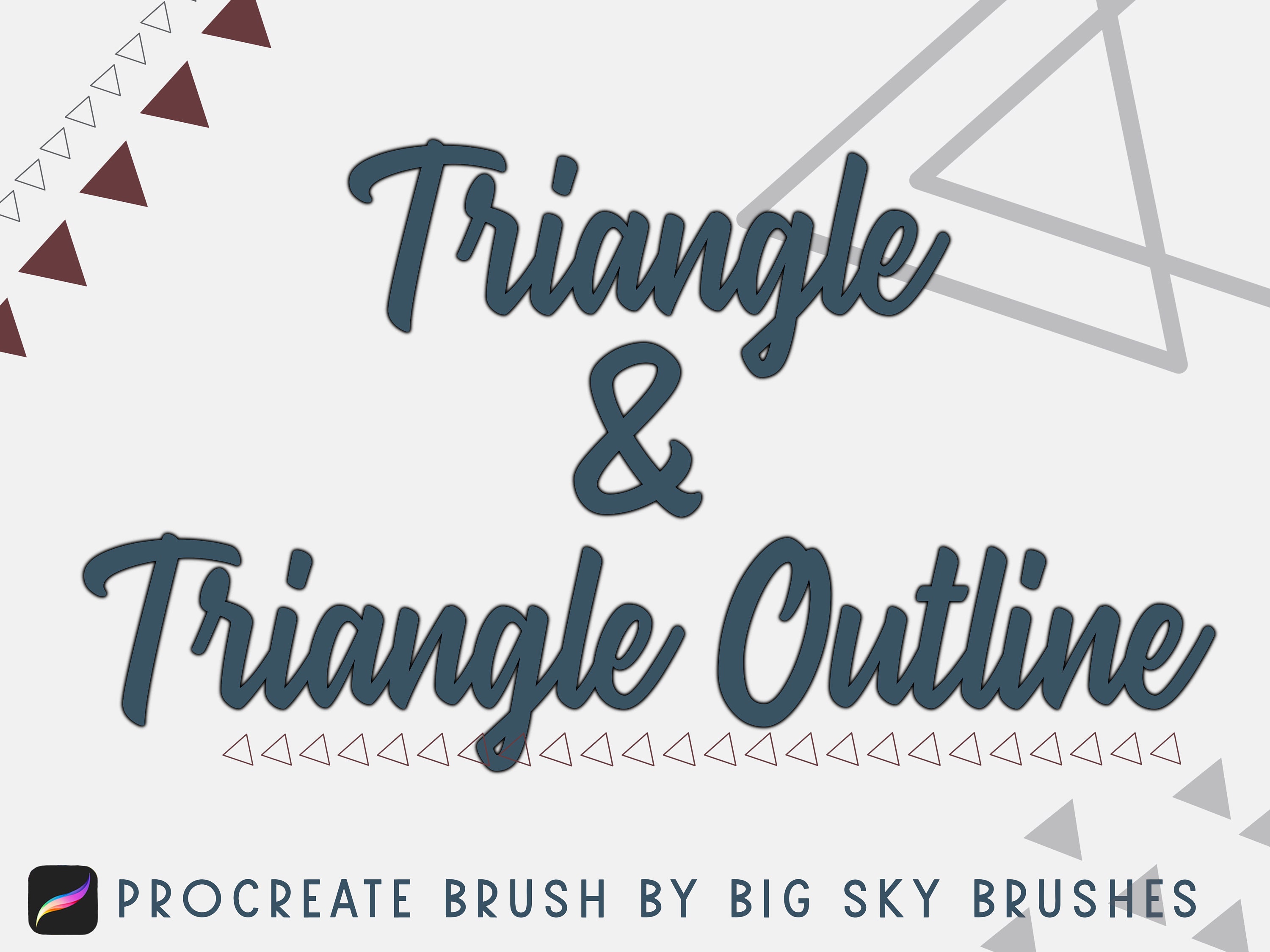 Triangle & Triangle Outline Procreate Brushes Digital - Etsy