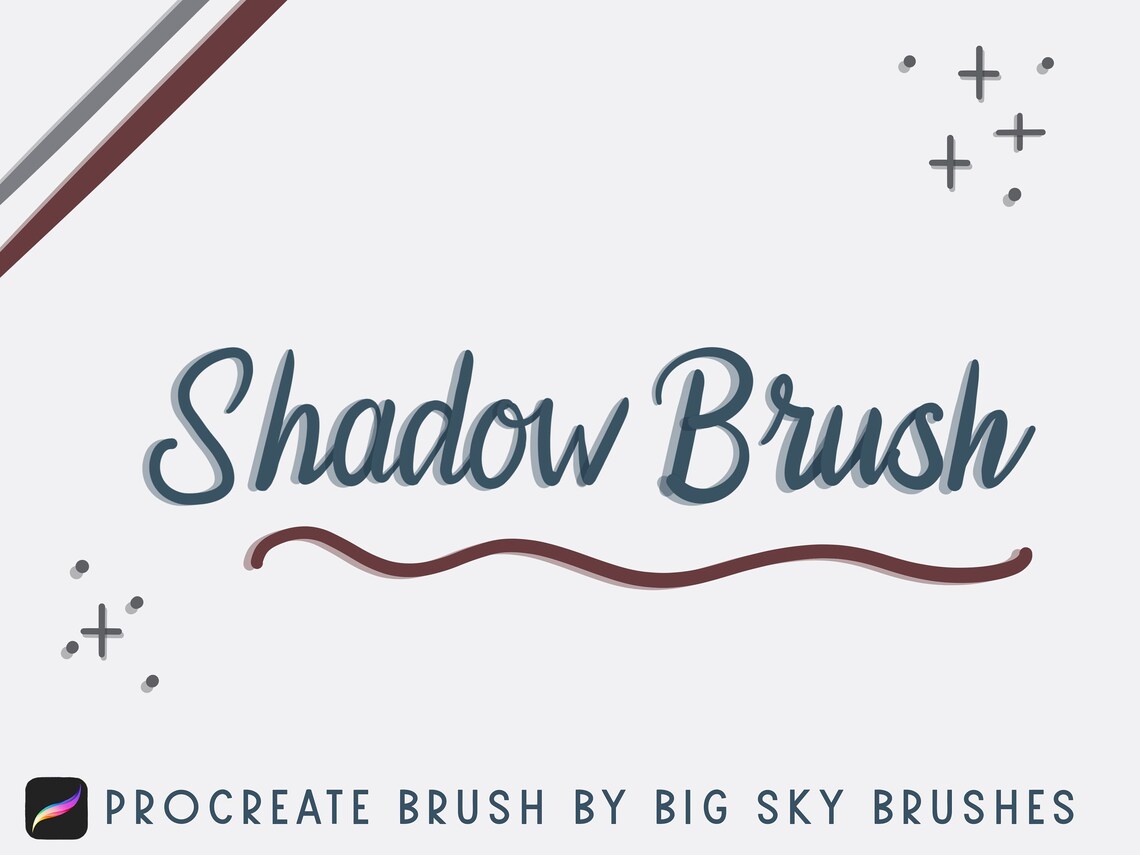 Hand Lettering Brush Set for Procreate Shadow Brush - Etsy