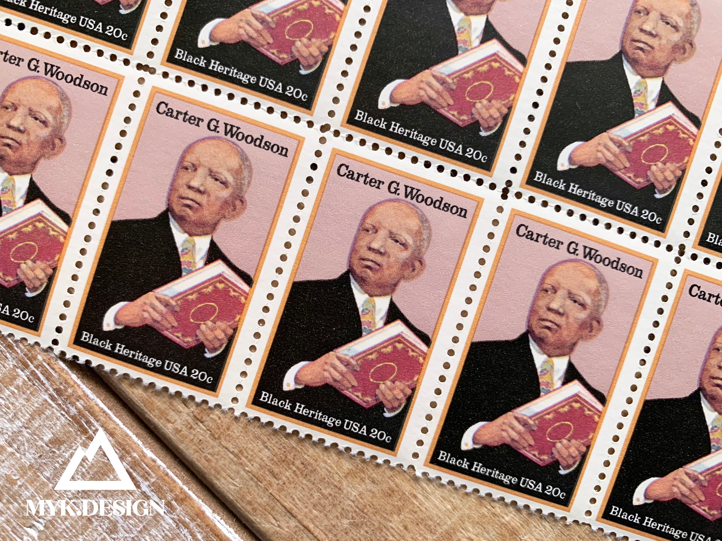 Carter G. Woodson Block of 20 U.S. Stamps 1984 Postage | Etsy