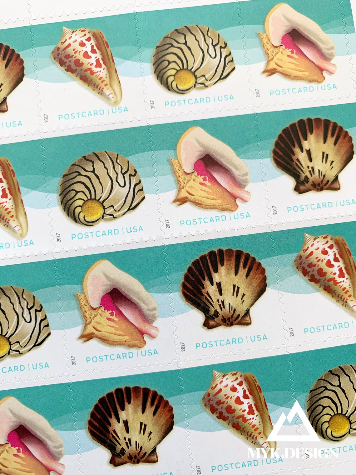 Sea Shells Sheet of 18 U.S. Postcard Stamps 2017 Postage | Etsy