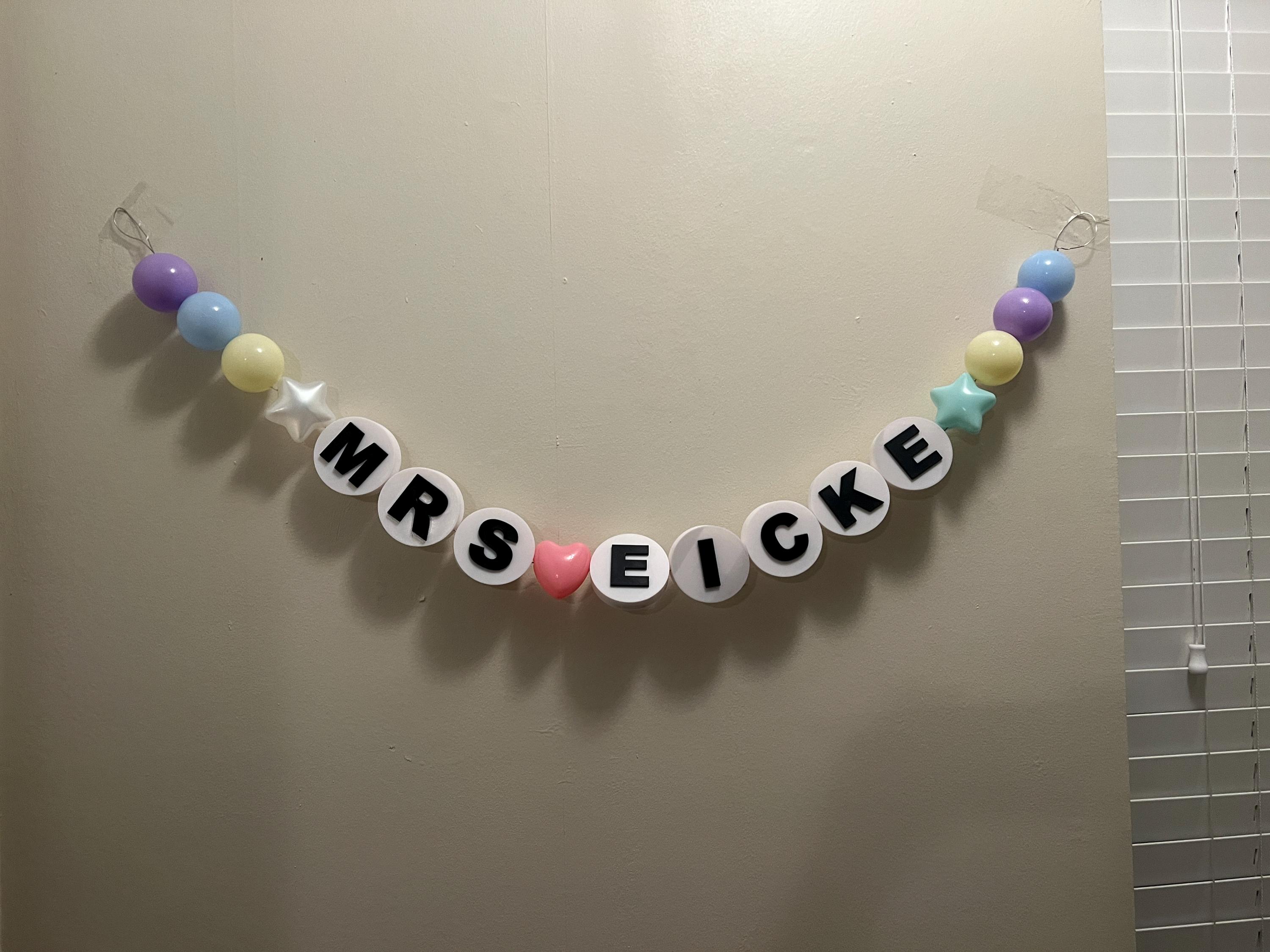 Giant Letter Beads Sign, Alphabet Letters, Bedroom Decor, Children ...